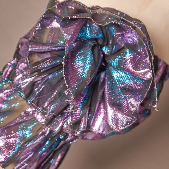 Vintage | Tops | 97s Strapless Shiny Big Bow Tube Top Metallic Shirt ...